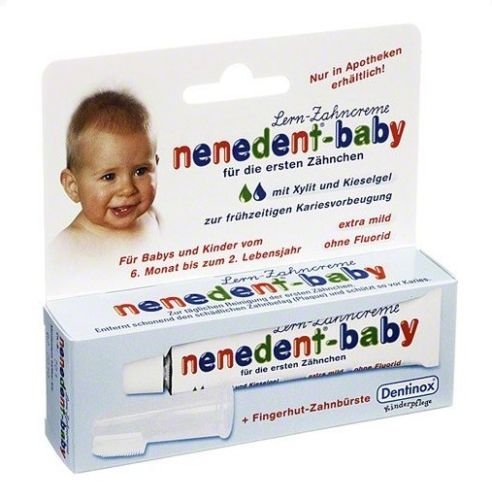 Nenedent Baby Set - Baby Toothpaste incl. Special Toothbrush, 20ml ...