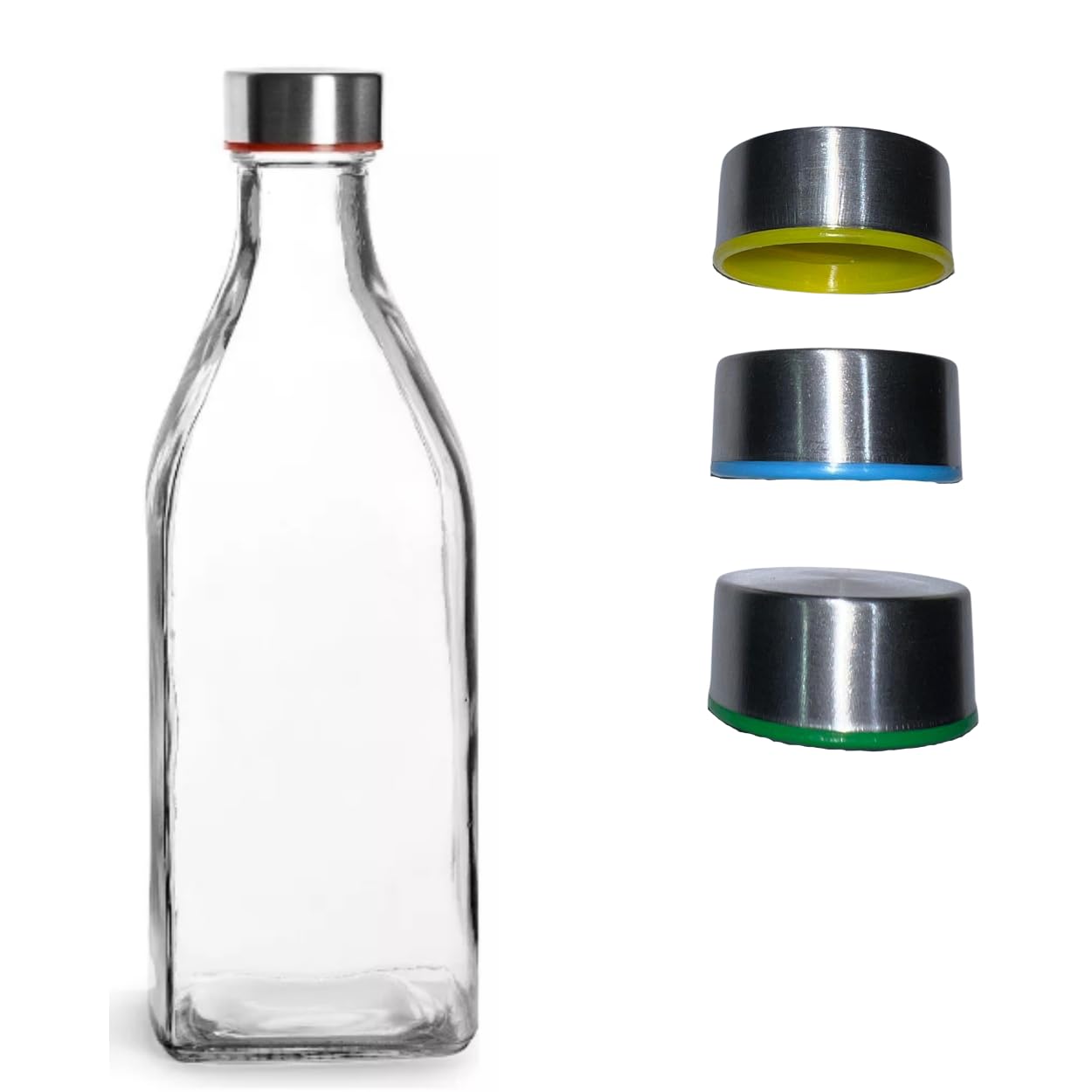 Garrafa Água 1 Litro Vidro Geladeira Com Tampa Rosqueável | Amazon.com.br