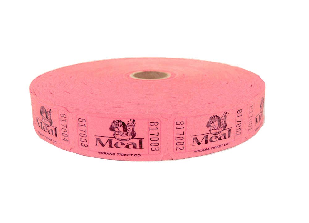 Raffle Ticket Roll 2000 Pink Raffle Tickets On Roll - Consecutively ...