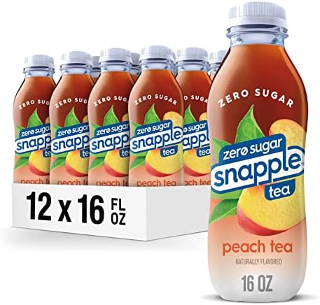 Amazon.com: Snapple Zero Sugar Peach Tea, 16 fl oz recycled plastic ...