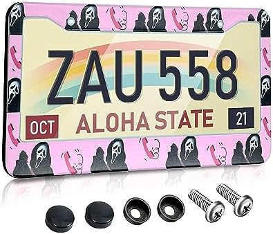 Amazon.com: 2 Pack License Plate Frames for Women Car Plate Holder ...