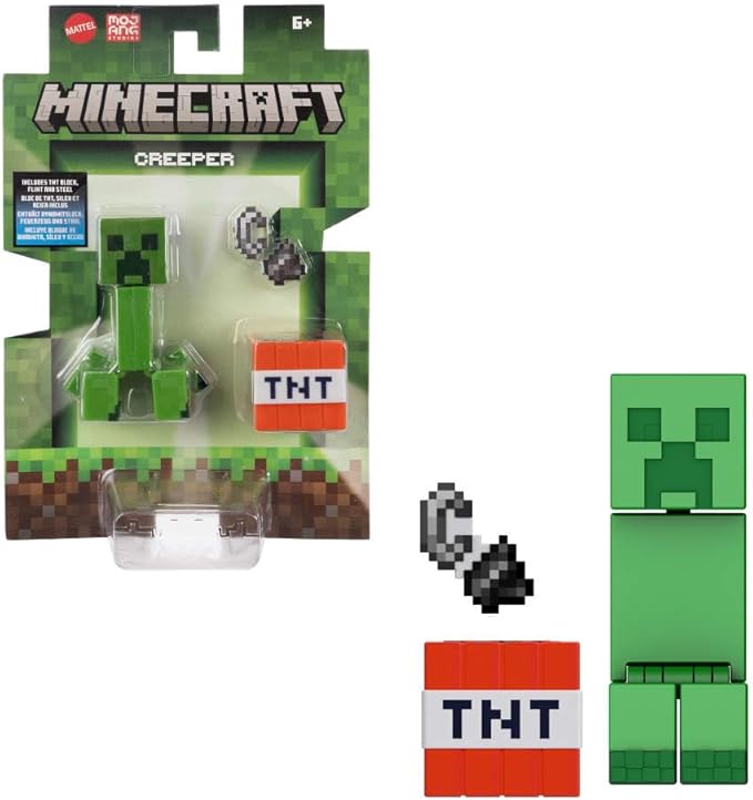 Amazon.com: Mattel Minecraft Action Figure & Accessories 2-Pack with ...