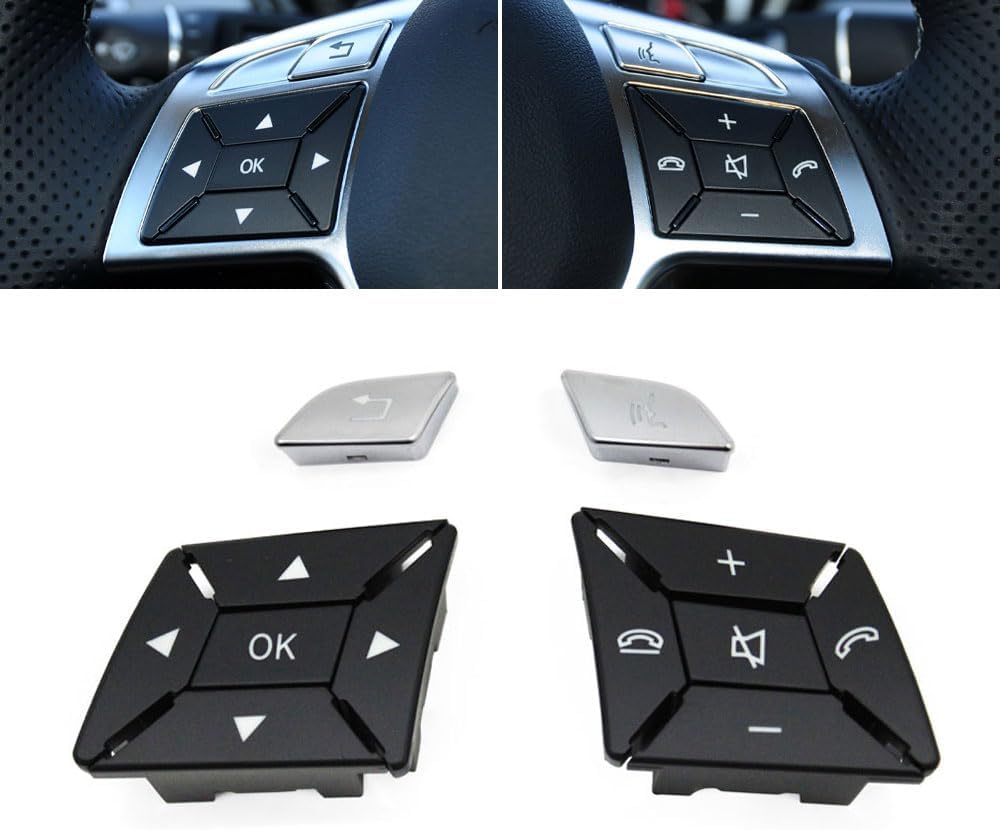 Amazon.com: Goodithy Steering Wheel Button Covers, Black Steering Wheel ...