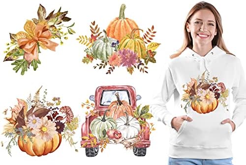 Amazon.com: Whaline 4Pcs Fall Thanksgiving Iron On Transfers Patches 9. ...