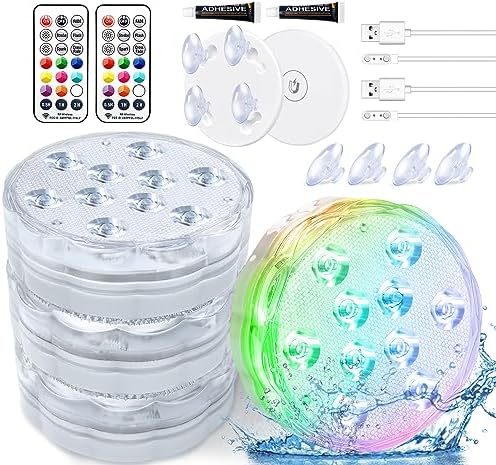 Amazon.com : Homly Rechargeable Submersible Pool Lights with Remote ...