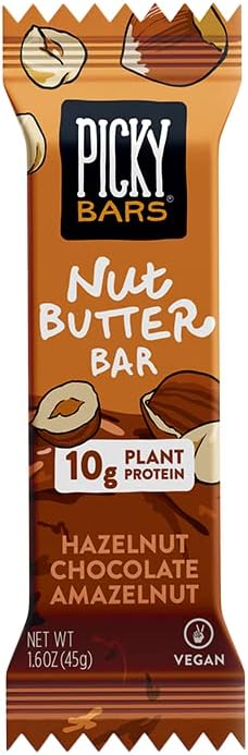 Amazon.com : Picky Protein Nut Butter Bars, Hazelnut Chocolate, 10g ...