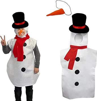 Amazon.com: 4E's Novelty Snowman Costume for Adults One-Piece for ...