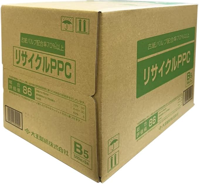 Amazon | 大王製紙 コピー用紙 B5リサイクルPPC 1箱[500枚×5冊]2500枚 | コピー用紙 | 文房具・オフィス用品