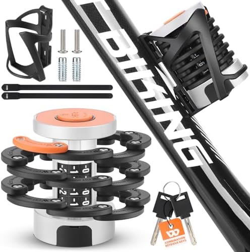 Amazon.com: CHIMONA Folding Bike Lock Combination, Foldable Bike Lock ...