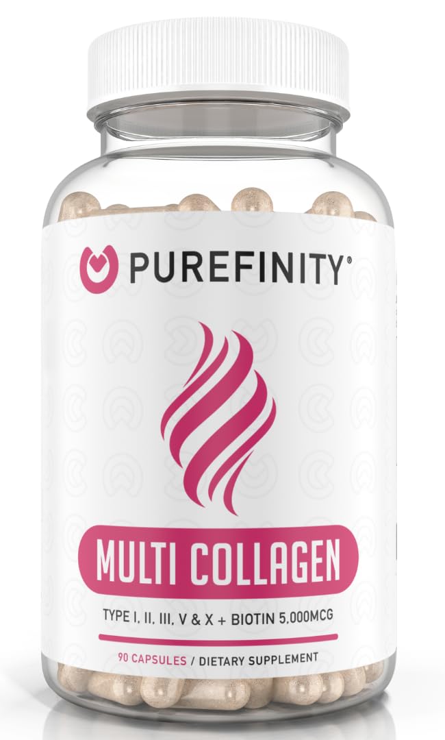 Amazon.com: PUREFINITY Collagen Peptides Capsules - Types I,II,III,V ...