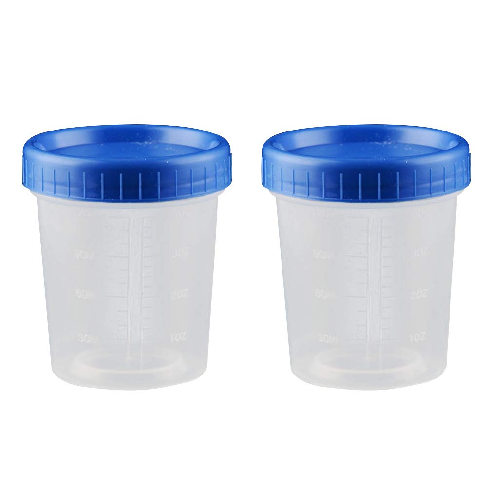 Buy UPKOCH 10pcs Sterile Specimen Cups with Lids Urine Sample Cups ...