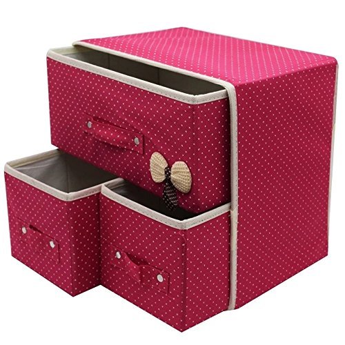 EASYDEX 3 Drawer Storage Box, Multicolour, 2 Layer, Rectangular, 4.72 x ...