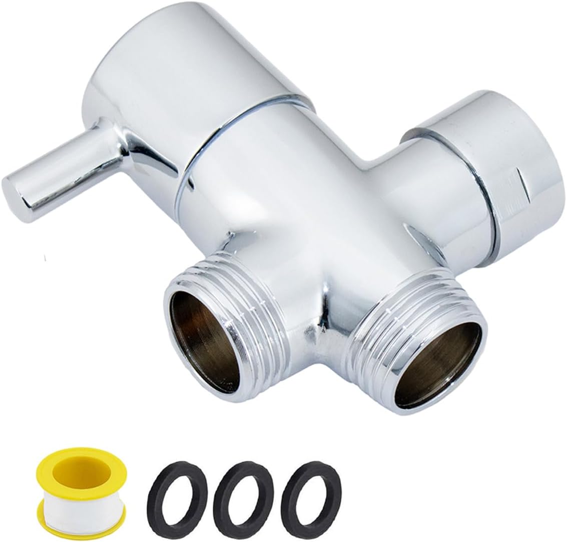 Robinet chromé 3 voies mâle - mâle - femelle ecrou tournant 12x17 (3/8 ...
