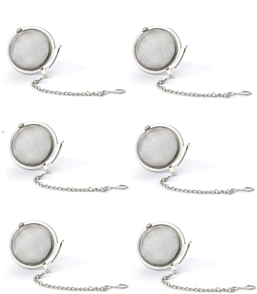Amazon.com: 6pcs Stainless Steel Tea Strainer Mesh Tea ball Filter Net ...