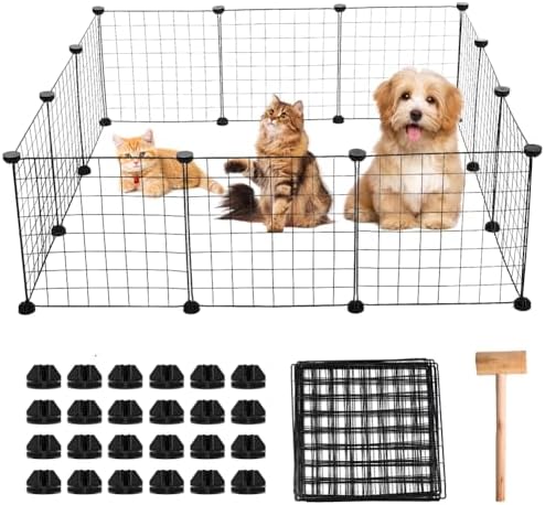 Genérico Corral para Mascotas Corralito Plegable de Metal para Mascotas ...