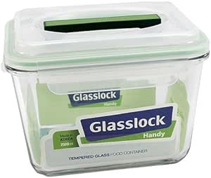 Rectangular Handy Tempered Glass Food Container 2500ml - Glasslock ...