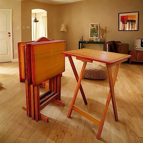 Amazon.com: Elegant Rustic Farmhouse TV Dinner Tray |Bandeja TV Set of ...