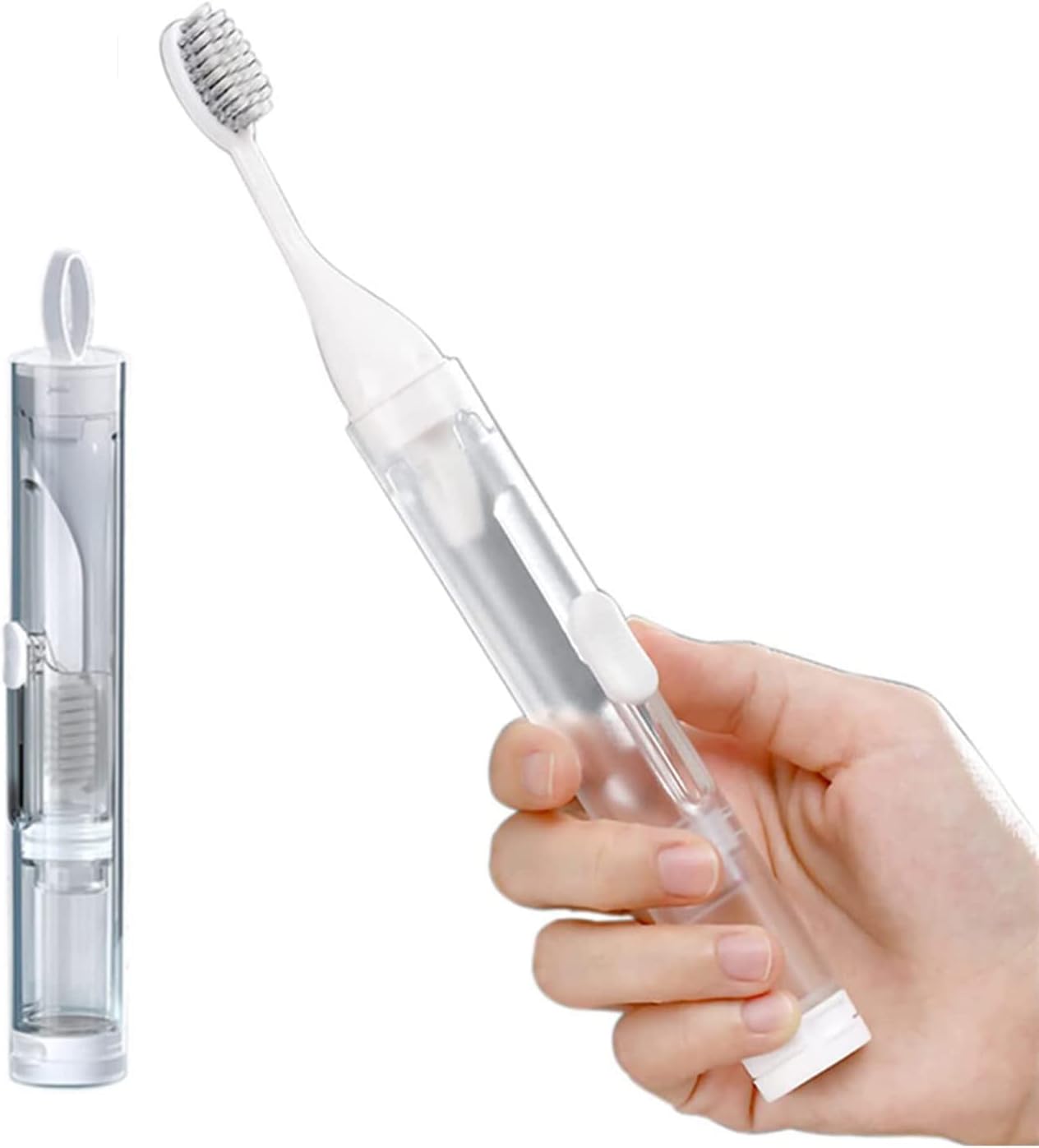 Amazon.com: Portable Travel Toothbrush, Fold Travel Toothbrushes Built ...