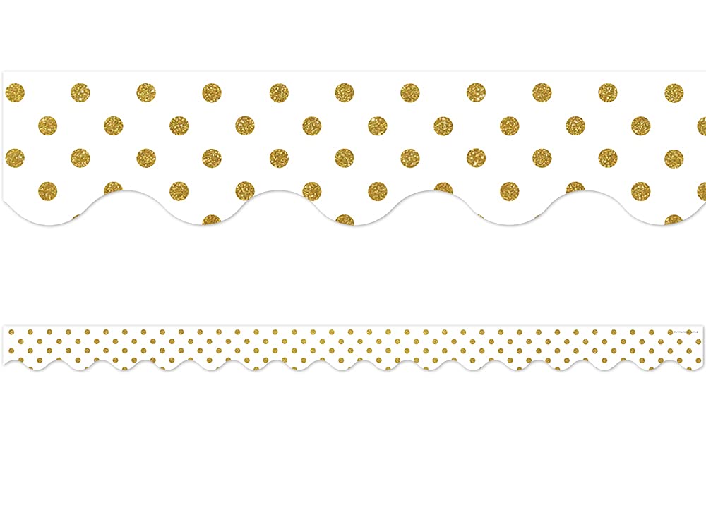 Gold Polka Dot Border Bulliten