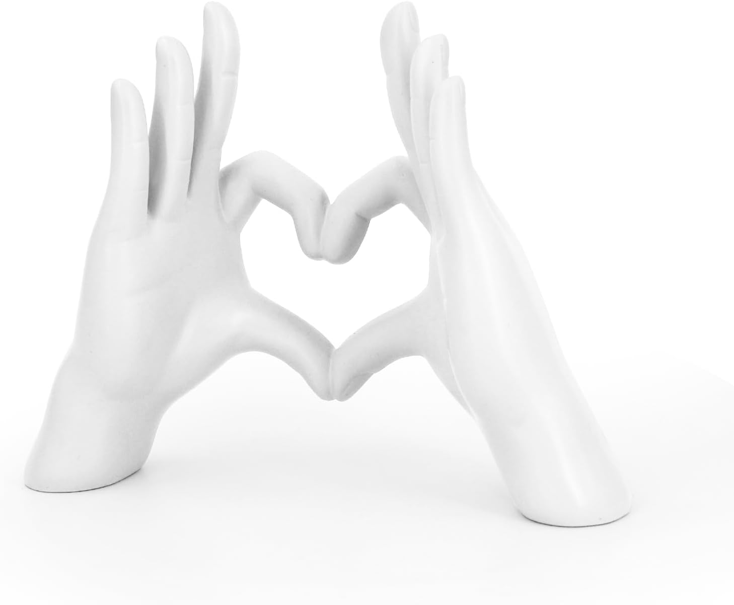 Amazon.com: Accessoryway White Heart Hands Sculpture Decor - Valentines ...