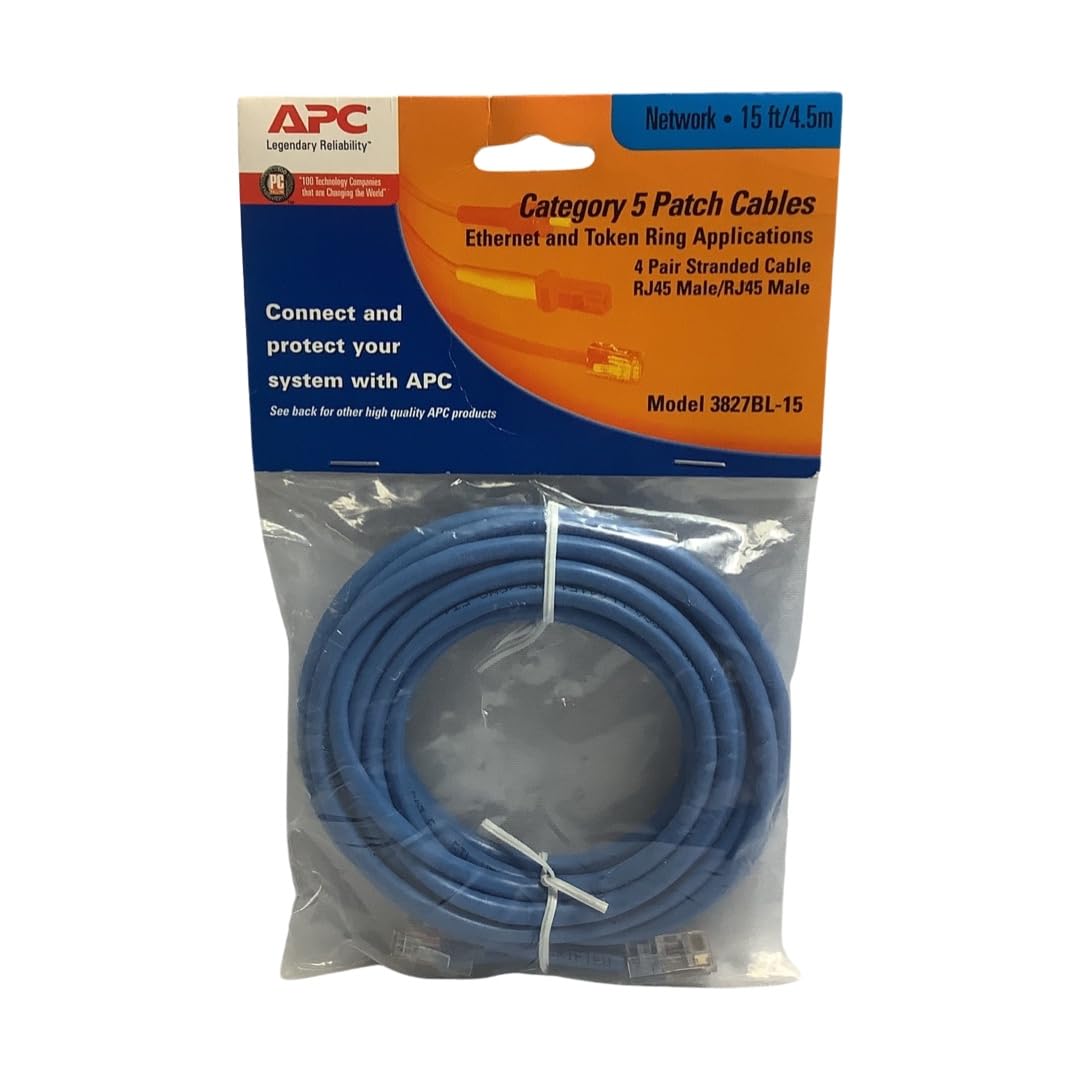 APC 15FT 10/100BT RJ45M/RJ45M Cat5 Patch Cable (Blue) : Amazon.in ...