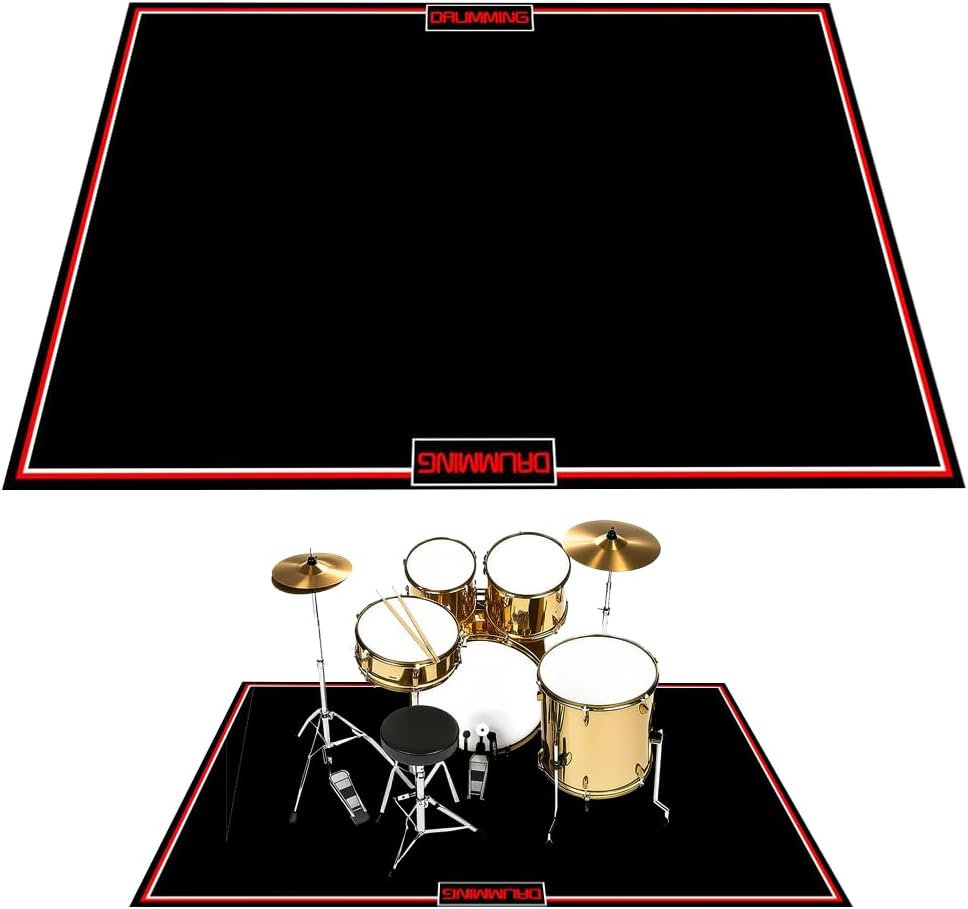 Amazon.com: Drumming Drum Rug Mat, 4x6ft Drum Carpet Non Slip, Floor ...