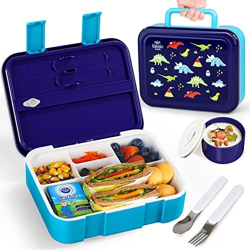 Lehoo Castle Bento Lunch Box for Kids, Lunch Containers with 5 ...