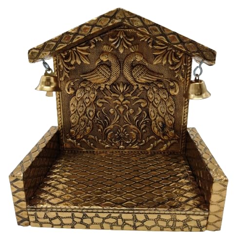 Buy Shiv Shakti Enterprise Wooden Handcrafted Sinhasan for Mandir ...