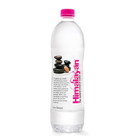 Himalayan Natural Mineral Water, 1000 ml, Mildly Alkaline, Sourced from ...