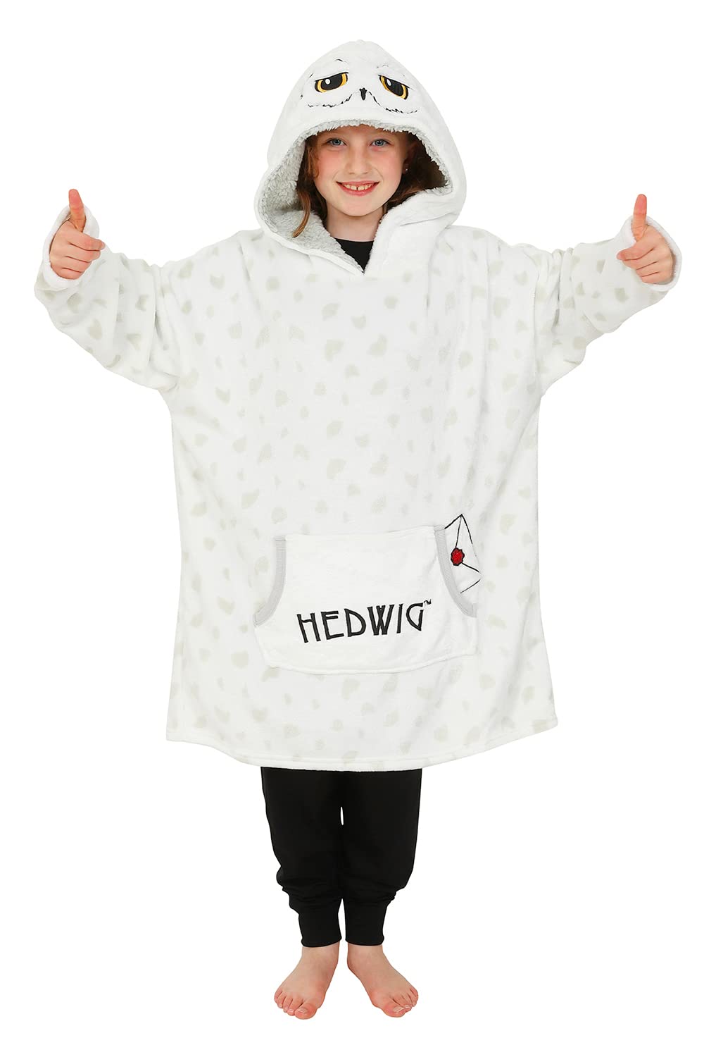 Harry Potter Hedwig Hoodie, Oversized Fleece Blanket Hoodie for Girls ...