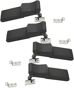 4 Pcs Flexible Rubber Draw Latch, Black Soft Front Storage Rack Latch ...