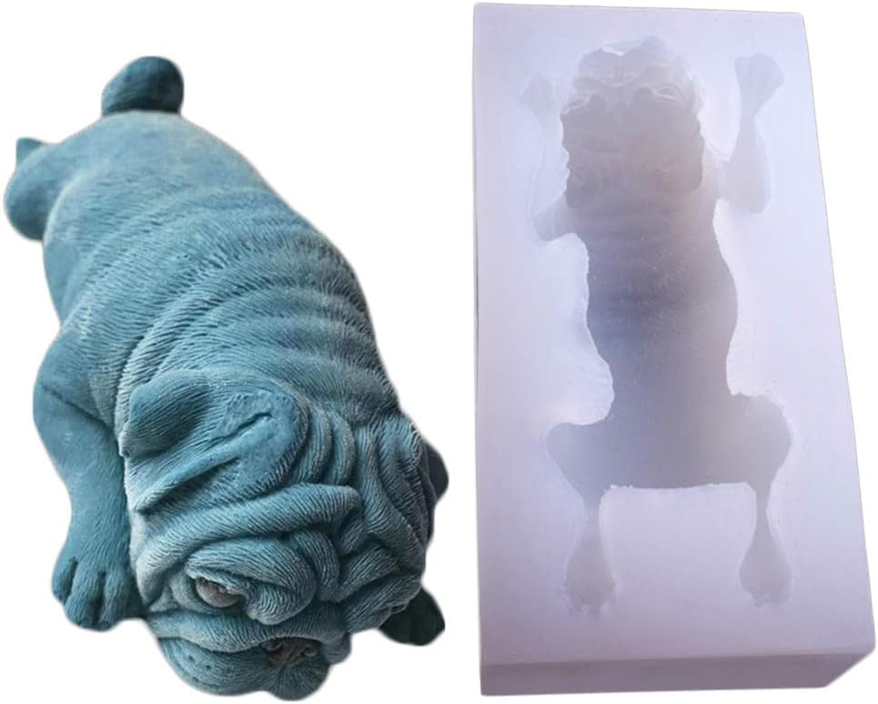 Amazon.com: SUPVOX 3D Pug Dog Shape Silicone Mold - Mousse Cake ...
