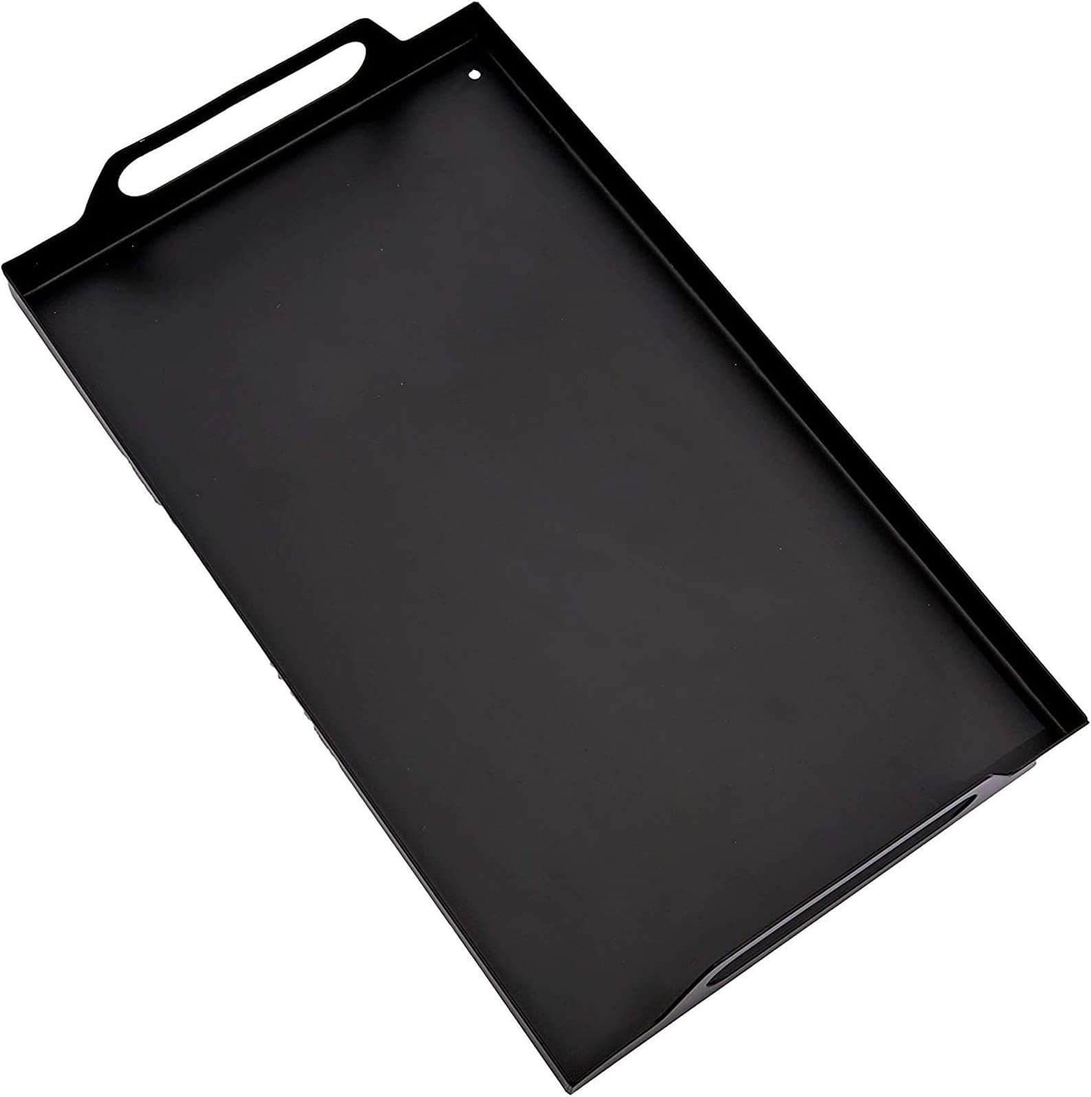 Amazon.com: MyGift 16 Inch Square Matte Black Metal Large Serving Tray ...