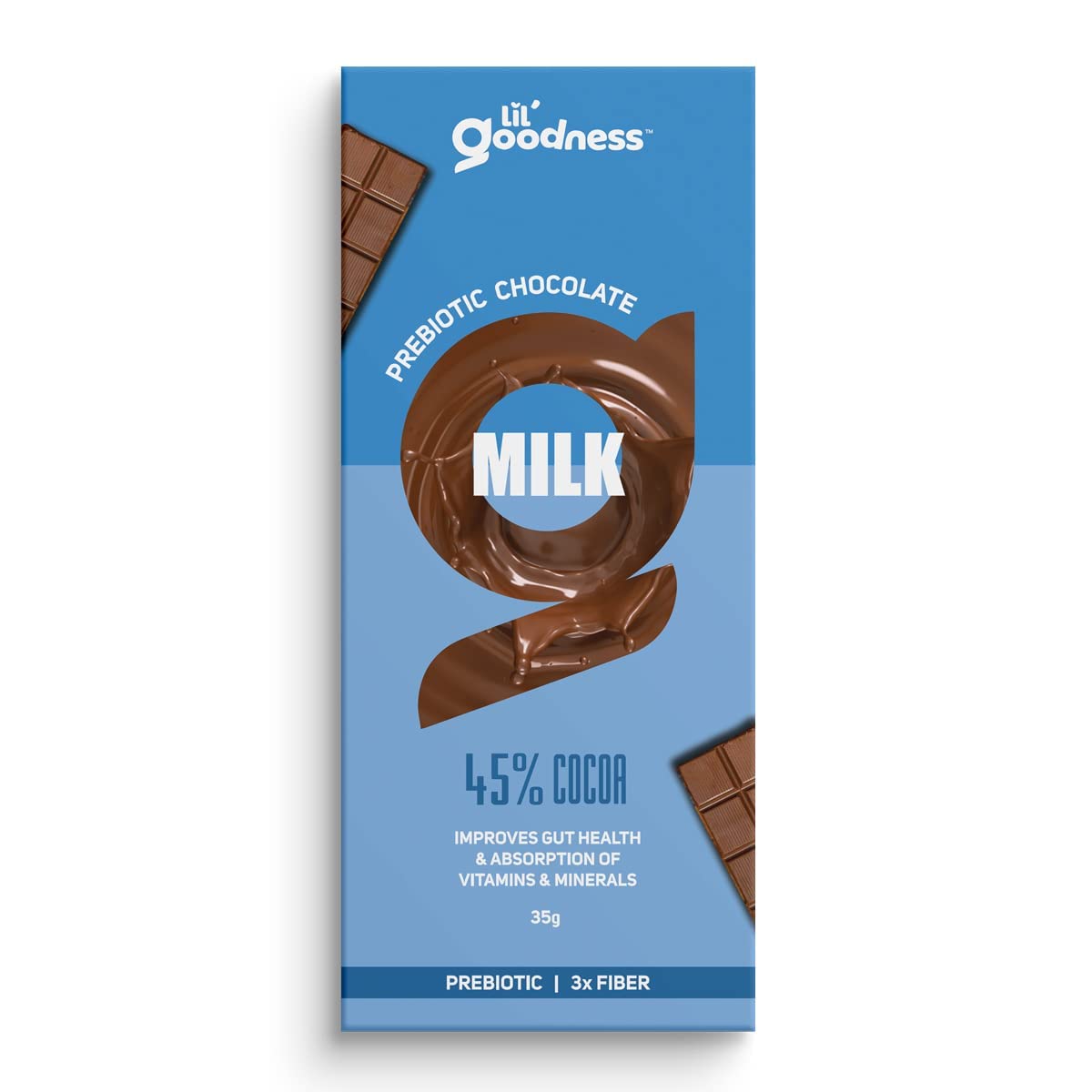Buy Lil'Goodness Premium Prebiotic Chocolate - 13g (Pack of 12) | Milk ...