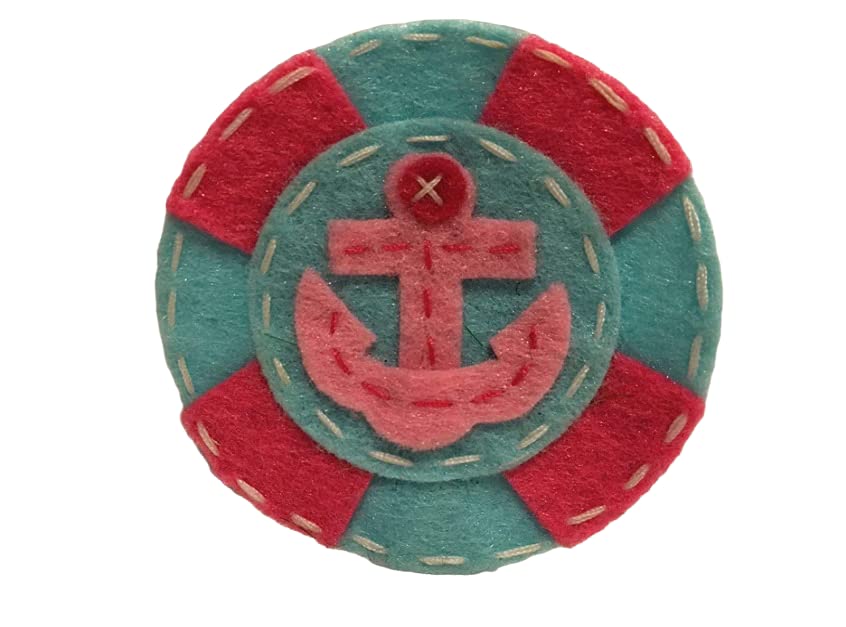 Amazon.com: Felt Anchor Hair Clip Anchor Feltie Nautical Hair Clip Pink ...
