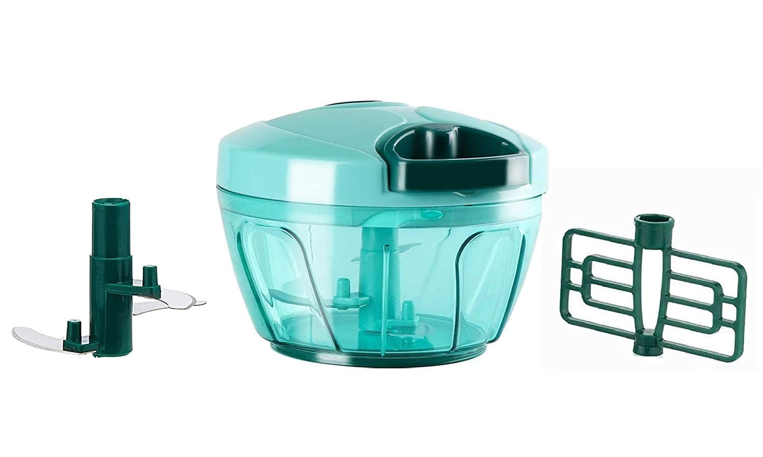 Somunita Plastic Polypropylene Mini Handy and Compact Chopper with 3 ...