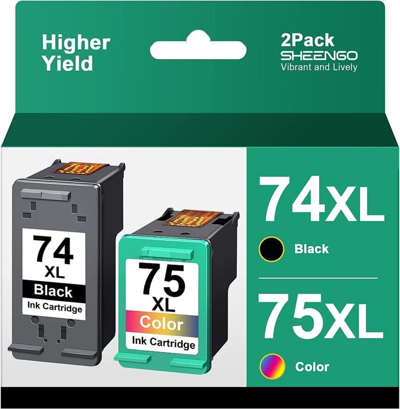 Amazon.com: 74/75XL Ink Cartridges Remanufactured for HP 74 75 Ink ...