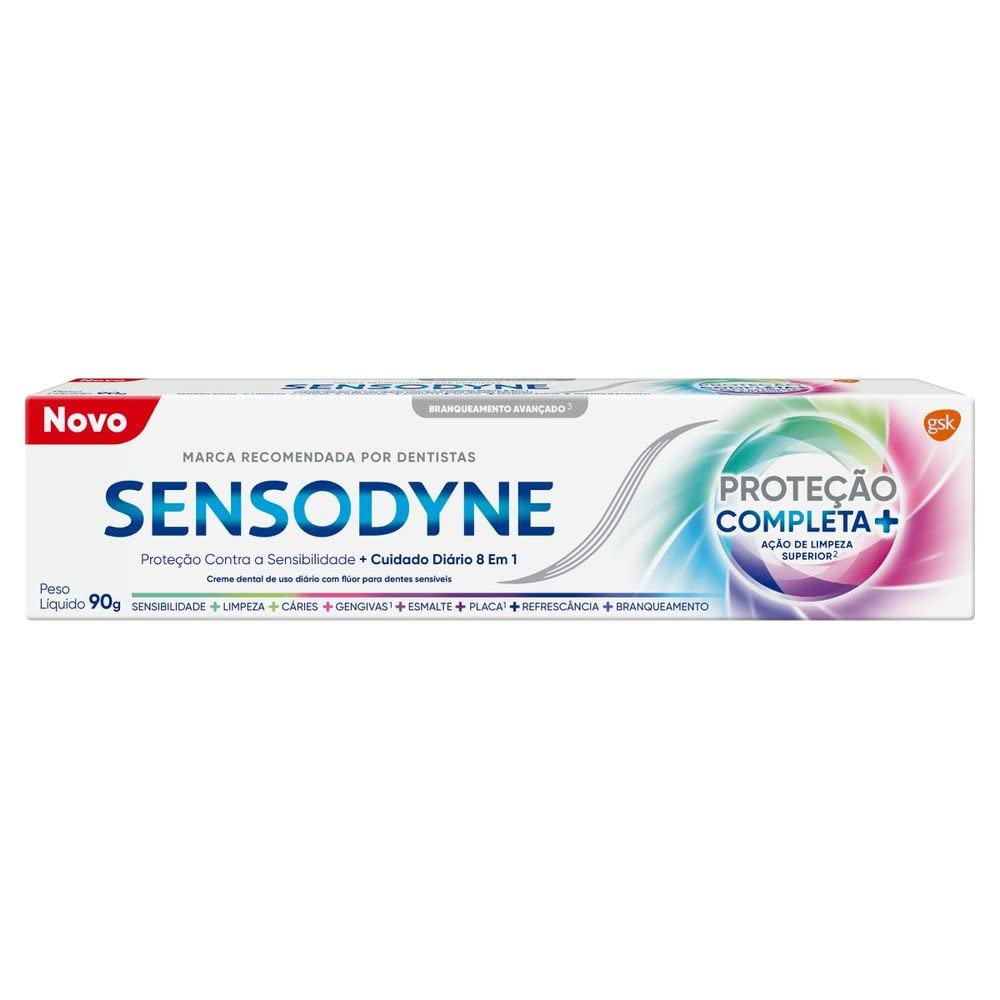 Sensodyne Creme Dental Proteção Completa com Flúor, Proteção Diária ...