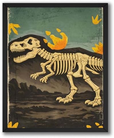 Amazon.com: ALPINE INK CO. Dinosaur Skeleton Glossy Poster ...