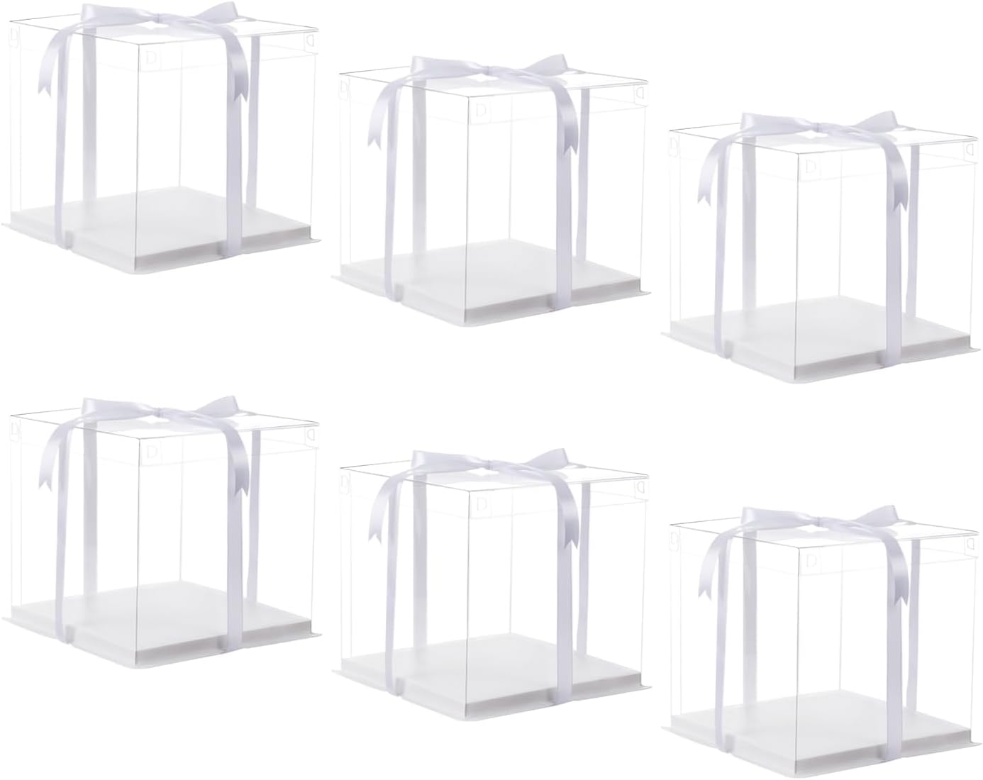 Amazon.com: YEUIKERR 12 Pcs Clear Cake Box 7x7x8 Inch Cake Packaging ...