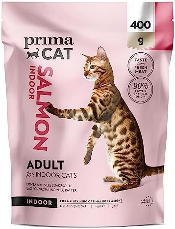 PrimaCat - Complete Dry Salmon Flavoured Cat Food, Indoor Adult Cat ...