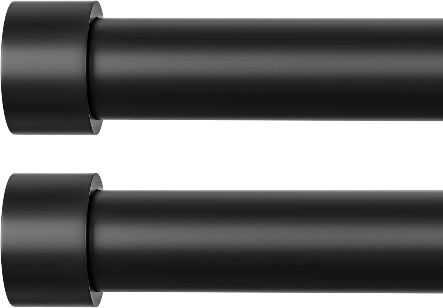 Amazon.com: TDZWIN 2 Pack Black Curtain Rods for Windows 48 to 84 Inch ...