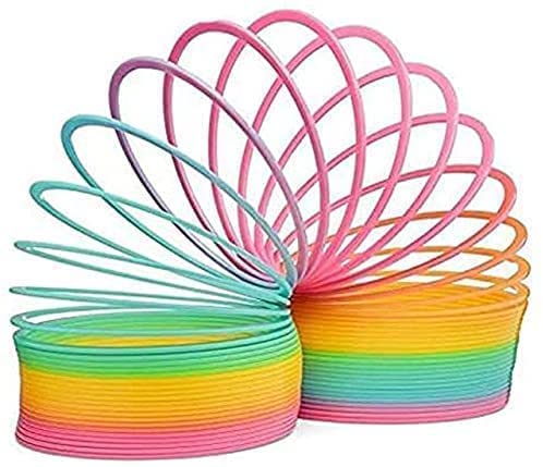 SDMAX Expandable Neon Magic Spring, Rainbow Bouncy Slinky Toys for Kids ...