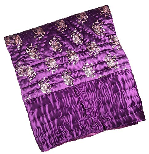 Krishna Bag Store Jaipuri Inner Cotton Outer Silk Rajai(Purple_Standard ...