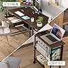 Amazon | DEWEL 折り畳みデスク 収納棚付き パソコンデスク テレワーク幅60×奥行30×高さ70cm 中棚3段階調整 組立簡単 キャスター付き 拡張用 在宅勤務 作業台 棚板高さ ...