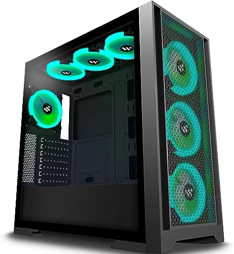 KEDIERS PC Case- Pre-Install 7 PWM ARGB Cases Fans, E-ATX Mid Tower ...