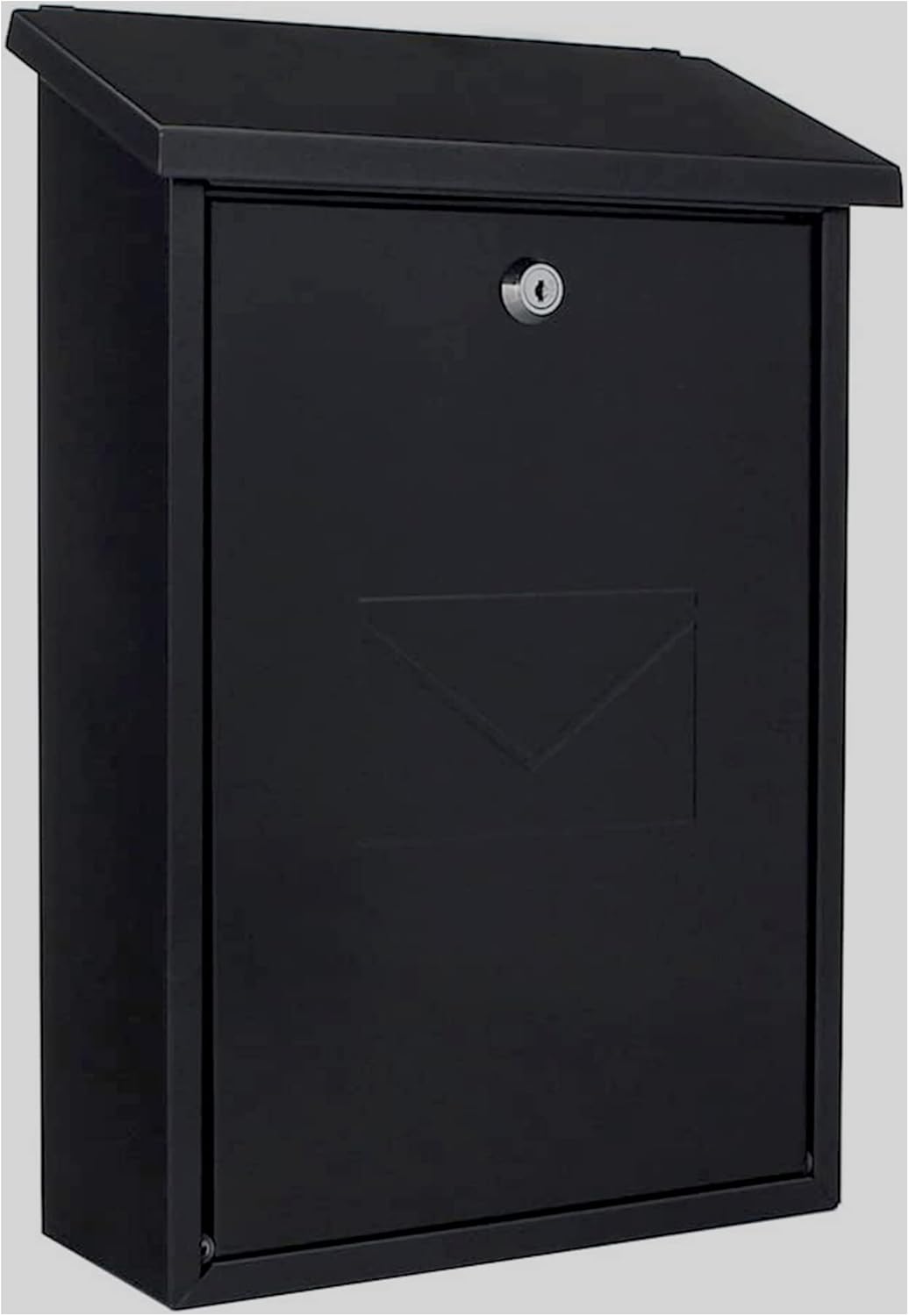 Rottner Parma Top-Loading Steel Post Box in Black – Wall-Mounted ...