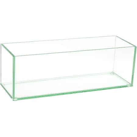 Amazon.com: CYS Excel Glass Rectangle Vase (H:4" Open:16"x4 ...