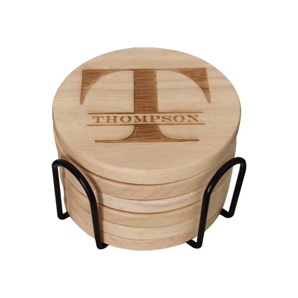 Amazon.com: Personalized Coasters, Custom Engraved Coasters, Wooden ...