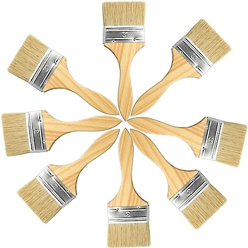 Roellgs paint brushes, 8pcs 3 inch flat paint brushes for walls ...